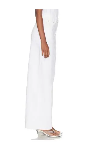 GANNI White Denim Lari Jeans With Lace Trim