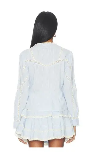 LoveShackFancy Miah Top In Blue