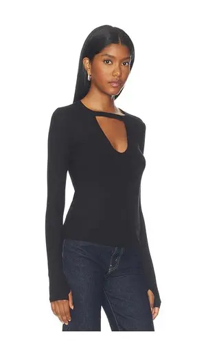 Michael Lauren Keplin Fitted Longsleeve With Cutout Double Line