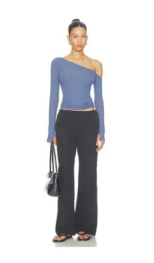 Michael Lauren Cold Shoulder Long Sleeve Top