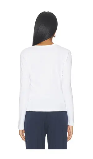 LESET Nando Slim Long Sleeve V Neck Top