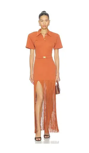 ROWEN ROSE Polo Maxi Dress In Orange