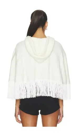 UNDERSTATED LEATHER Whistle Poncho In White