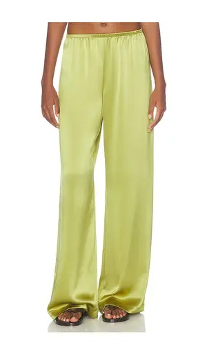 LESET Barb Wide Leg Pant In Green