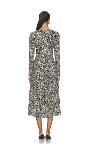 Sea Charlize Printed Long Sleeve Crew Dress