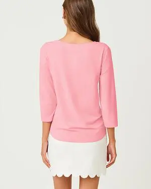Lilly Pulitzer® Key West 3/4 Sleeve Top - Conch Shell Pink