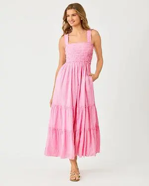 Lilly Pulitzer® Hadly Smocked Maxi Dress - Pink