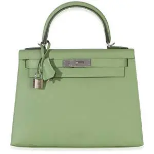 Hermès Vert Criquet Epsom Sellier Kelly 28 Phw