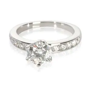 Tiffany & Co. 1.09 Ct Round Brilliant Diamond Channel Set Engagement Ring - Platinum