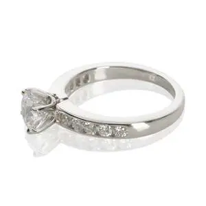 Tiffany & Co. 1.09 Ct Round Brilliant Diamond Channel Set Engagement Ring