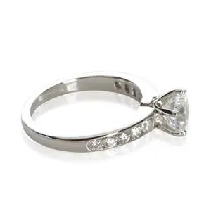 Tiffany & Co. 1.09 Ct Round Brilliant Diamond Channel Set Engagement Ring