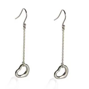 Tiffany & Co. Sterling Silver Elsa Peretti Open Heart Dangle Earrings