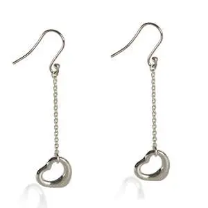 Tiffany & Co. Sterling Silver Elsa Peretti Open Heart Dangle Earrings - Sterling_silver