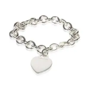 Tiffany & Co. Sterling Silver Heart Charm Bracelet