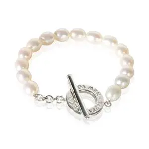 Tiffany & Co. Sterling Silver Pearl Toggle Bracelet