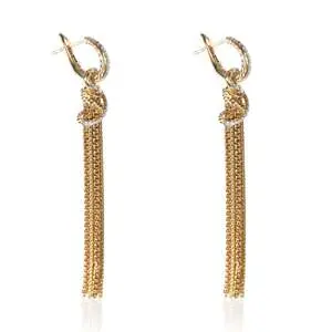 David Yurman Yellow Gold Diamond Helena Tassel Earrings