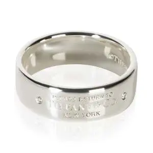 TIFFANY & CO. Tiffany & Co. Sterling Silver Diamond Return To Tiffany Ring