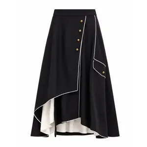 JULIA ALLERT Tailored Asymmetrical Midi Skirt