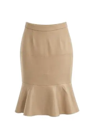 CONQUISTA Elegant Flared Hem Midi Skirt