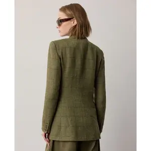 Ralph Lauren Ramona Windowpane Tweed Jacket