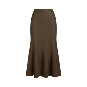 Ralph Lauren Adrianna Foiled Rib-knit Sweater Skirt