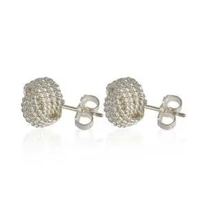 Tiffany & Co. Sterling Silver Knotted Earrings