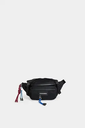 Dsquared2 Shiny Nylon Belt Bag With Knotted Cord Details - Black