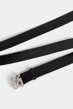 Dsquared2 Slim Leather Belt With Upside Down Buckle