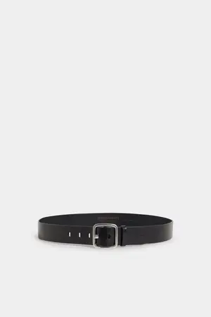 Dsquared2 Smooth Leather Belt With Buckle