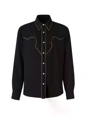 Amiri Piped Western Shirt - Black