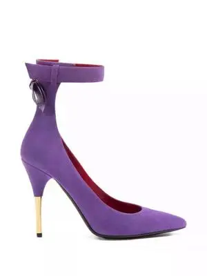 Valentino Garavani Fatale Suede Pumps 105mm - Purple