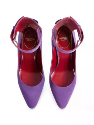 Valentino Garavani Fatale Suede Pumps 105mm - Purple