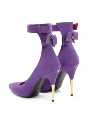 Valentino Garavani Fatale Suede Pumps 105mm - Purple
