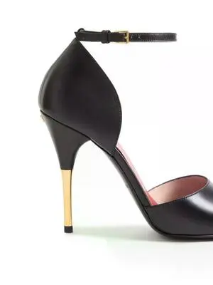 Valentino Garavani D'orsay Sinead Pumps In Goatskin And Suede - Black