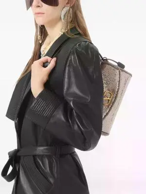Valentino Garavani Devain Small Metallic Mesh Shoulder Bag
