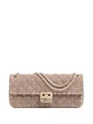 Valentino Garavani Rockstud Spike Suede Medium Shoulder Bag