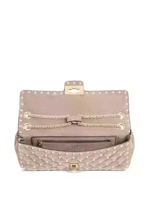 Valentino Garavani Rockstud Spike Suede Medium Shoulder Bag