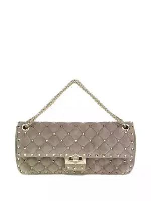 Valentino Garavani Rockstud Spike Medium Shoulder Bag - Grey