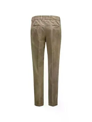 04651 / A TRIP IN A BAG Pleated Corduroy Trousers - Neutrals