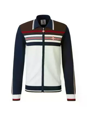 Casablanca Café Culture Monogram-knit Track Jacket - Blue