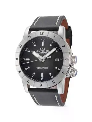 GLYCINE Airman Worldtimer 42mm Watch - Black