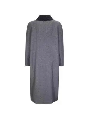 DIESEL® Ribbed-collar Wool-blend Coat