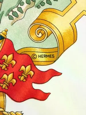 Hermès 1990-2000 Voiles De Lumiere Silk Scarf 90 Scarves - White