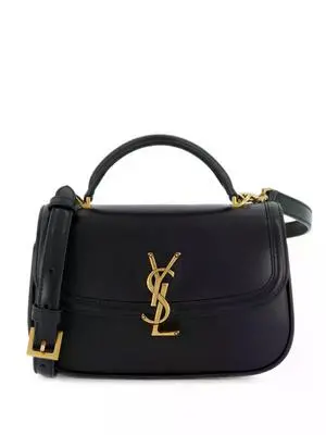 Saint Laurent Cassandre Calf Leather Shoulder Bag - Black