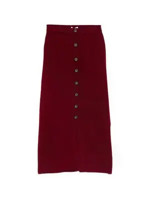 Altuzarra Callahan Button-up Maxi Skirt - Red