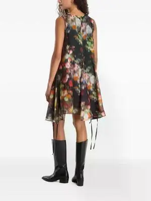 ALLSAINTS Sybil Floral-print Sleeveless V-neck Mini Dress - Black