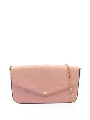 LOUIS VUITTON 2010-2026 Monogram Empreinte Pochette Felicie Crossbody Bag - Pink