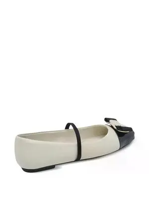 FERRAGAMO New Vara Plate Bicolor Ballet Flats