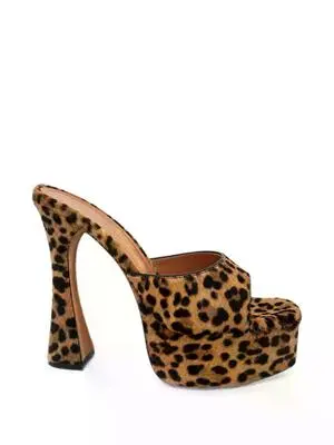 Amina Muaddi Dalida Leopard-print Platform Sandals
