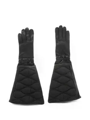 ARISTIDE NAJEAN Opera Quilted Leather Gloves - Black